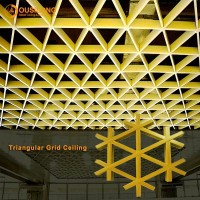 Quality Latticed Grille Suspended Metal Ceiling Powder Coating False Square Grid ceiling for sale