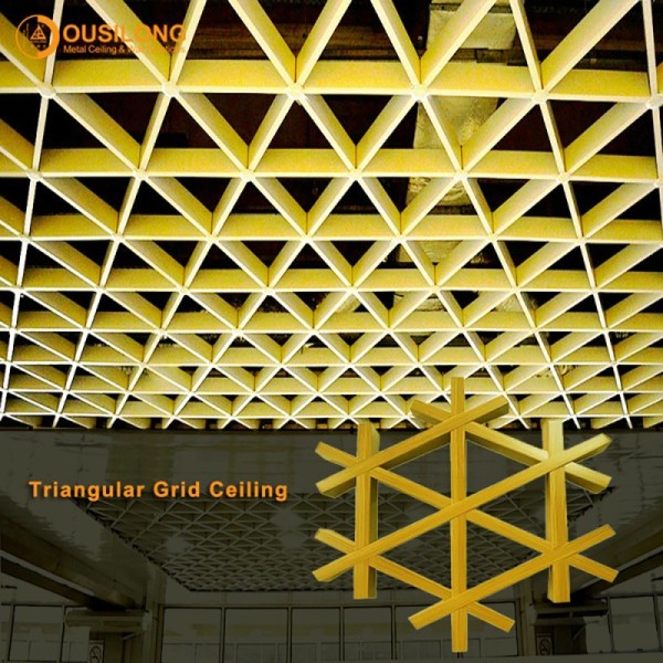 Quality Latticed Grille Suspended Metal Ceiling Powder Coating False Square Grid ceiling for Sale for sale