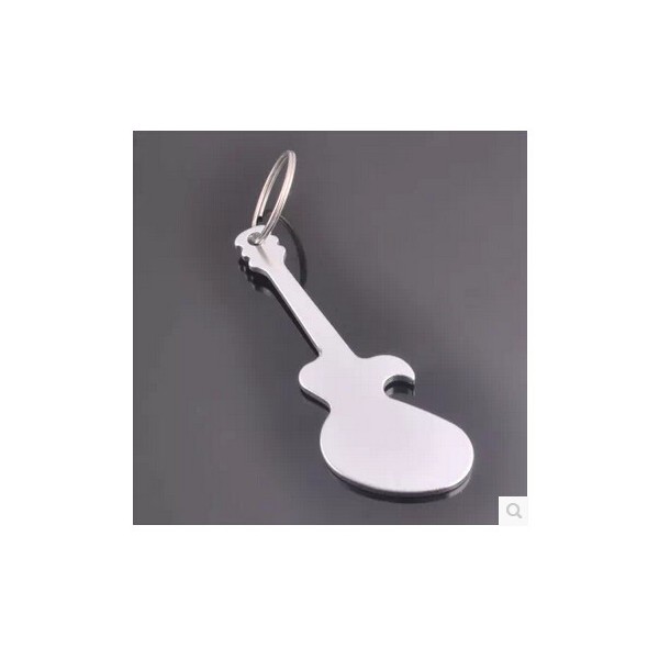 Quality New creative gift product metal guita bottle opener keychain keyrings for sale