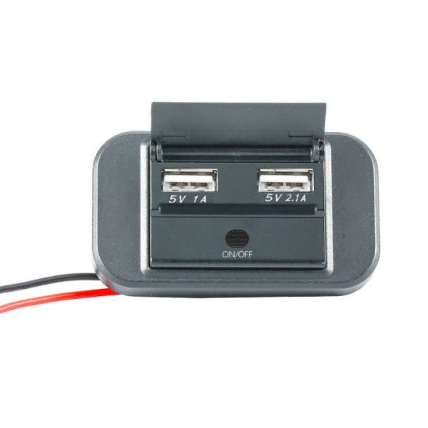Quality Waterproof Fast Charging RV USB Charger Dual USB Socket With Switch for sale