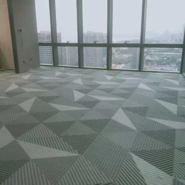 Quality 5-Star Hotel Square Nylon Printed Carpet Tiles Made by Nylon with PE Modular for sale