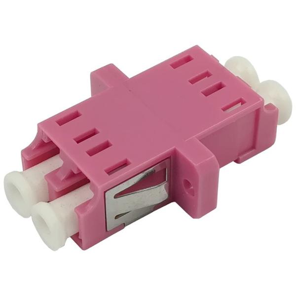 Quality OM4 LC Duplex Fiber Optic Cable Adapter SC Simplex Cutout Flanged Violet Color for sale