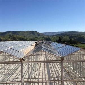 china Multi-Span 4 Sunroom Tempered Venlo Glass Greenhouse Fully Automated Ventilation