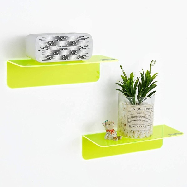 Quality Small Lucite Display Stands Wall Bookcase Plexiglass Corner Floating Shelf For for sale