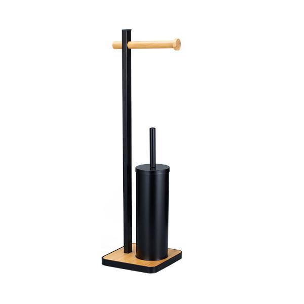 Quality 21*18*67cm Multifunctional Matt White Toilet Roll Holder Stand And Bamboo Toilet for sale