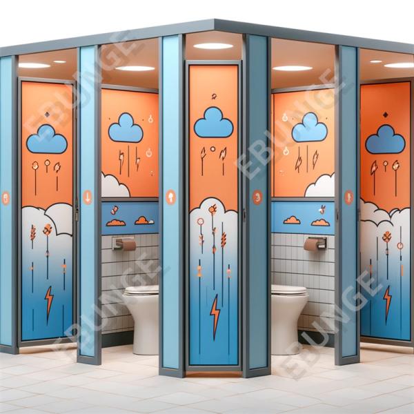 Quality Floor Mounted Anti Graffiti Pressure Laminate Hinged Bathroom Partition for sale