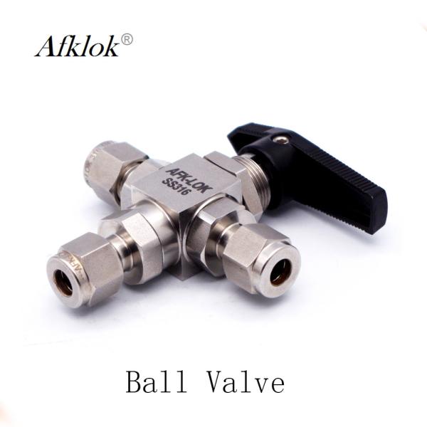 Quality Ferrule OD 3 Way High Pressure Stainless Steel Ball Valve for sale