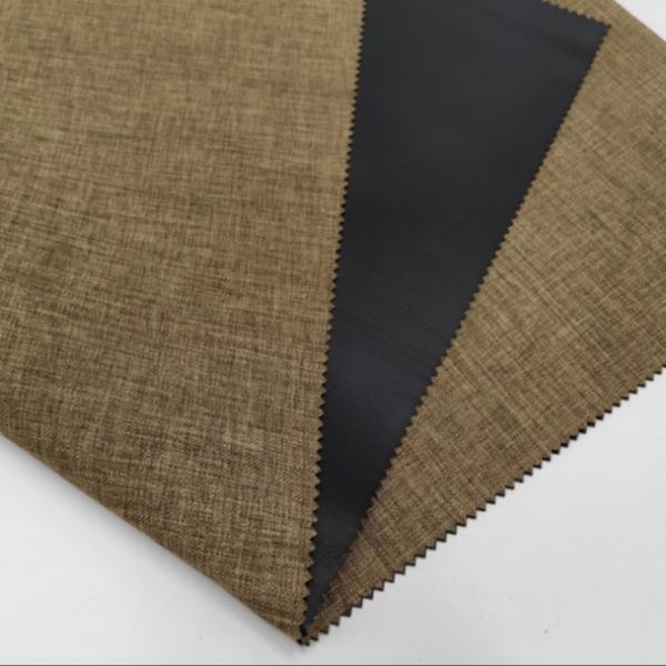 Quality Brown 600D Cation Fabric Color Card Options With PVC Coated Finish for sale
