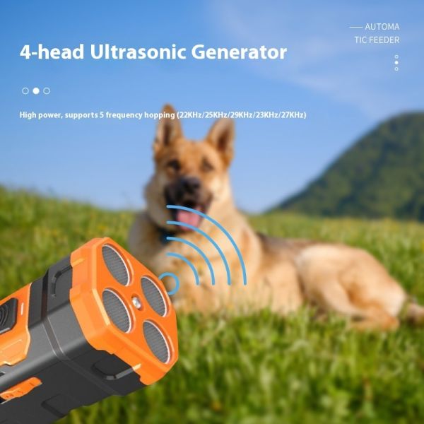 Quality 4 Ultrasonic Wave Heads High-Power Dog Training Belt Flashing Light Waterproof IP67 Rechargeable Battery 20+ Hours Bark Control for sale