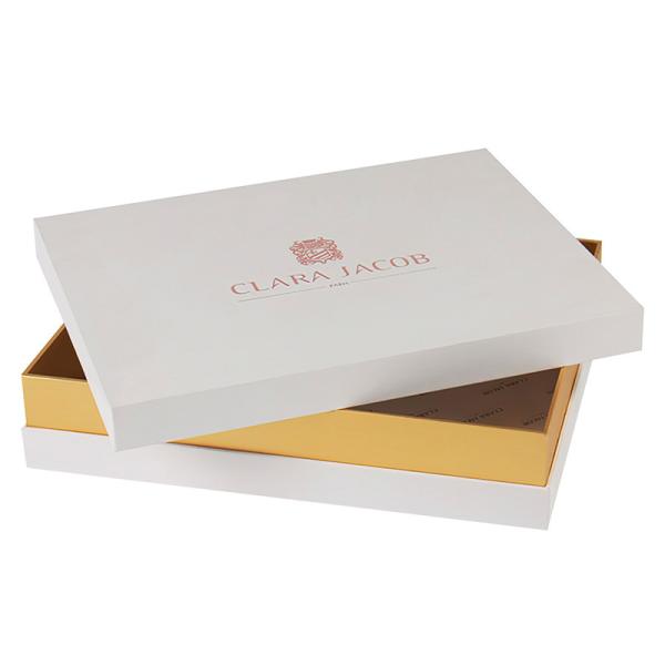 Quality Personalized Custom Logo Design White Apparel Gift Clothing Packaging Box Lid for sale