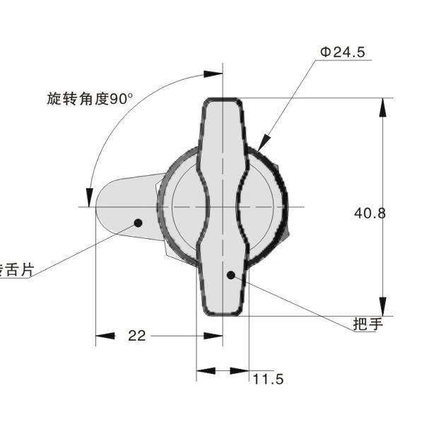 Quality PA Material Quarter Turn Lock for sale
