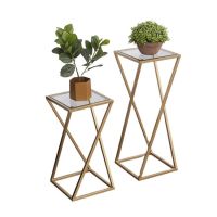 china Luxury Metal Flower Planter Stand Customized Gold Plant Stand Indoor