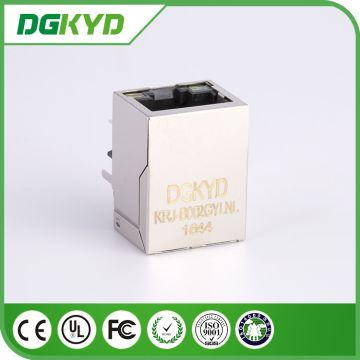 Quality China supplier KRJ-B002GYLNL metal shielded single port cat5 magnetic rj45 for sale