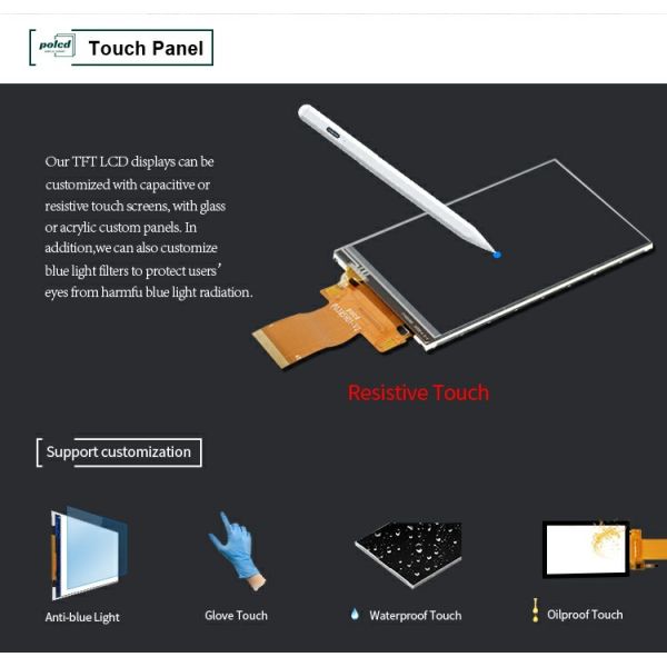 Quality Polcd 3.95 inch LCD Screen 320x480 Color TFT Display LED backlight ILI9488 drive for sale