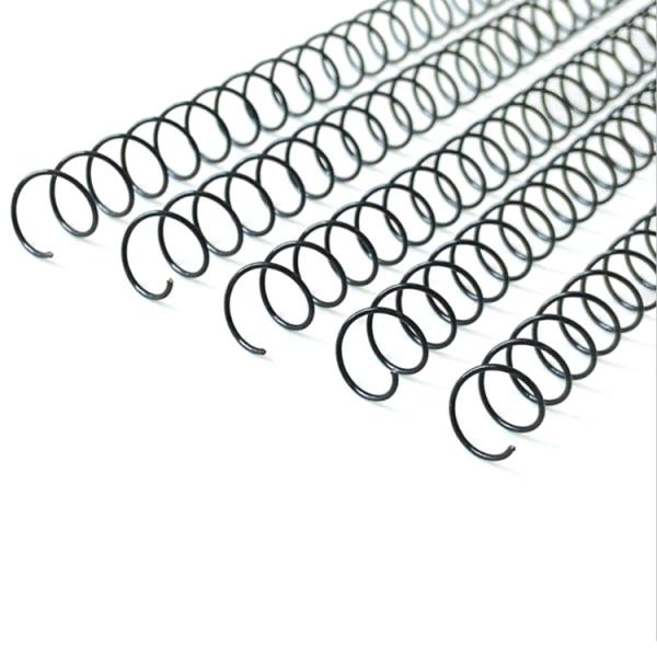 Quality Black 14.7mm Spiral Metal Coil Binding Materials 4:1 Nylon Coated for sale