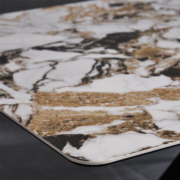 Quality Marble Luxurious 4 6 Seater Extending Dining Table 1100mm Width for sale