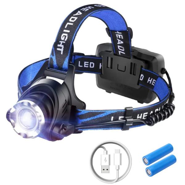 Quality 300 Lumens Brightness Waterproof IPX4 Adjustable Angle LED Headlamp Flashlight for sale