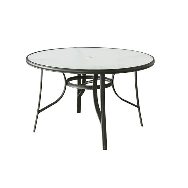 Quality Anticorrosive Tempered Glass Round Dining Table Scratch Resistant for sale