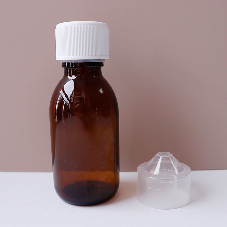 Quality Empty 90ml Glass Makatussin Bottle for sale