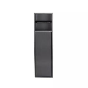 Quality Wall Embedded Mounted Stainless Steel Niche With Paper Holder Matt Black for sale