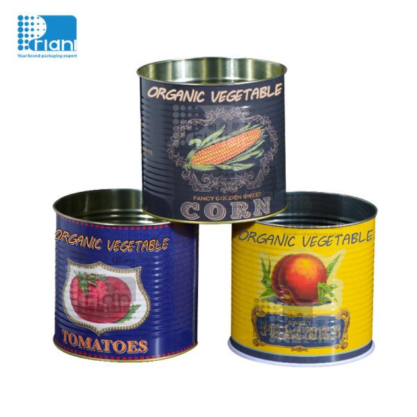 Quality Round Rectangular Food Tin Cans For Busy Commercial Kitchens for sale