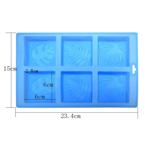 Quality Custom Pattern Reusable Soap Molds Handmade Silicone Square Baking Mold for sale