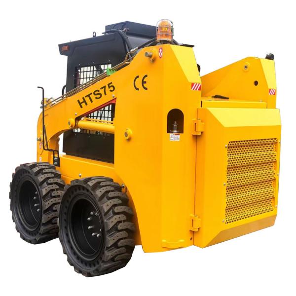 Quality HTS75 Hydraulic Skid Steer Machine With Bucket Grapple Attachment for sale