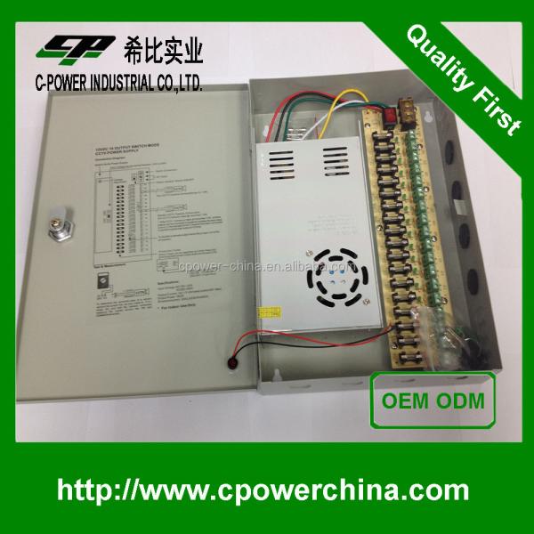 Quality 360W 18channels Switching Power Supply dc12v 30A 220V 110V AC Protection Over for sale