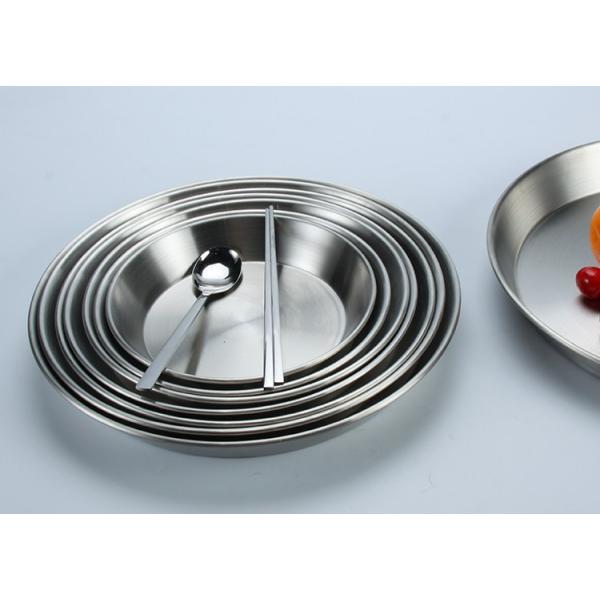 Quality Silver Plated 20cm 34cm Stainless Steel Camping Plates Set for sale