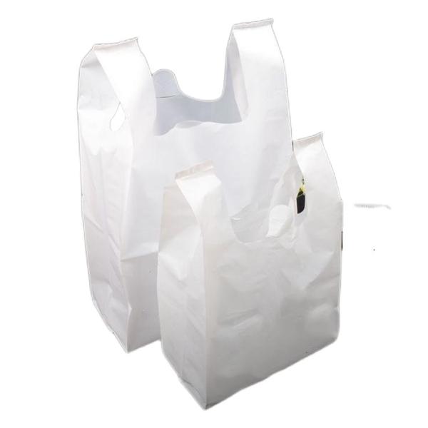 Quality Corn Starch Cellulose Compostable T Shirt Bags For Supermarket Packaging for sale