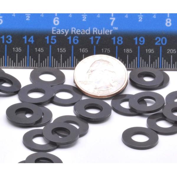 Quality 3/8" ID X 1" X 1/8" Thick Black Rubber Flat Washers Various Package Sizes for sale
