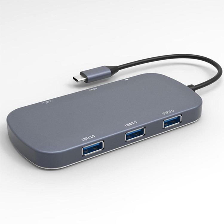 Quality SD TF Card Reader 7 In 1 1080P 30Hz Multiple USB C Hub for sale