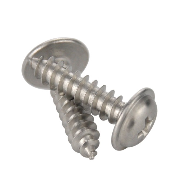 Quality DIN968 Pan with washer attached head cross self tapping screws for sale