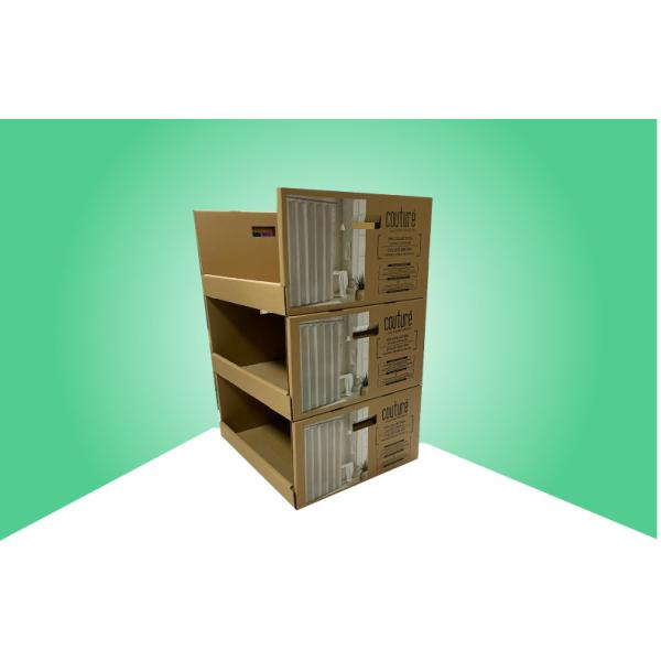 Quality Costco Double Wall PDQ Display Trays For Heavy Curtain Stack-up 16 Trays into for sale