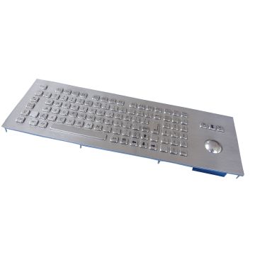 Quality 100 Key Stainless Steel Keyboard With Optical Mechanical Trackball Waterproof for sale