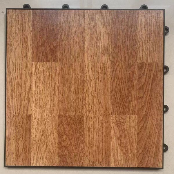 Quality Dark Wood Interlocking Portable Dance Floor Tile 300x300x12mm for sale