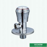 Quality Customized Chromed Wall Mounted Kitchen Basin Water Round Handle Quick Open Bathroom Cock Valve Brass Angle Valve for sale