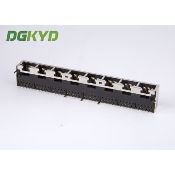 Quality KRJ-56B8P8C1X8NL 8 contacts 8 position rj45 modular connector 1X8 multiple port for sale
