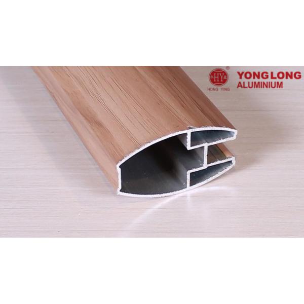 Quality Customizable Wood Finish Aluminium Profiles 6063-T5 Kitchen Cabinet Skins Wood Color for sale