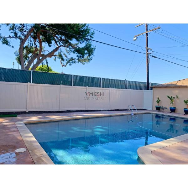 Quality Courtyard Swimming Pool Custom Vinyl Fence 6x8ft for sale