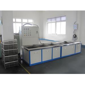 Quality Semi Auto 6 Tanks Ultrasonic Cleaning Line 20kHz Automatic Ultrasonic Cleaner for sale