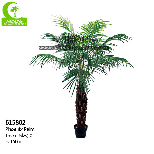 Quality HAIHONG Height 150cm Artificial Phoenix Palm , Artificial Palm Plant Indoor for sale