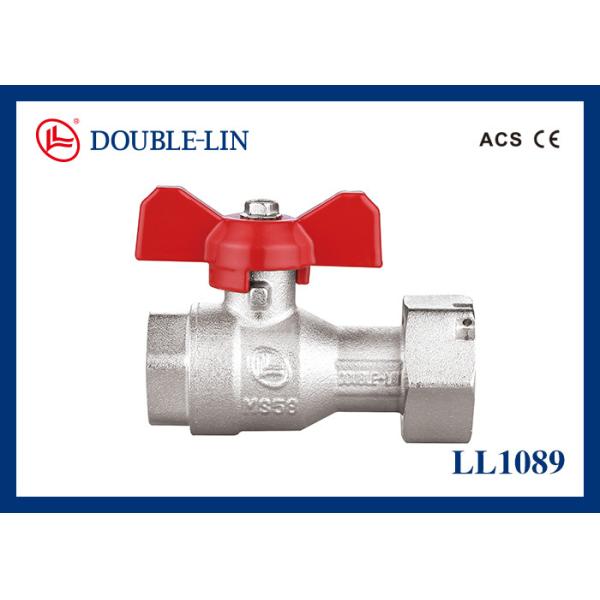 Quality Female X Revolving Female Nut PN25 Brass Ball Valves for sale