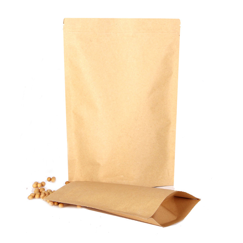 Quality Brown Stand Up Pouch With Window With Zipper For Chinese Dates Dry Fruits Snacks for sale