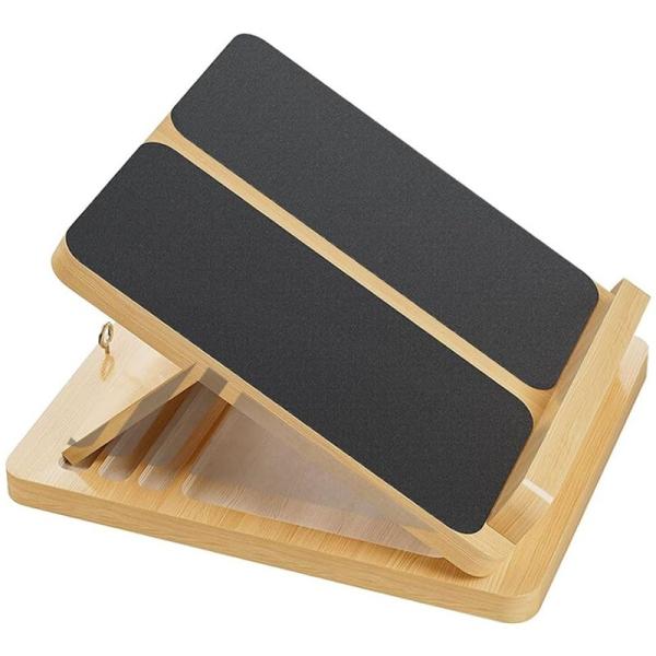 Quality Adjustable Incline Board for Calf Stretching and Ankle Flexibility Wooden Slant Board for sale