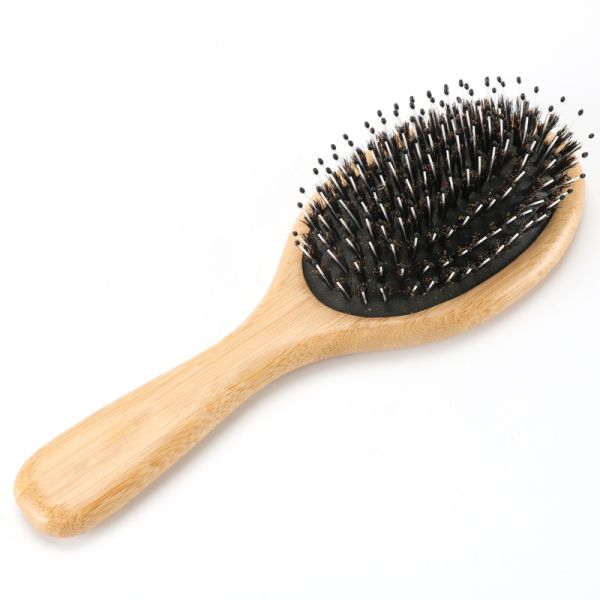 Quality Laser Vent Wide Tooth Boar Bristle Hair Comb Wooden Anti Static Hair Brush For Women for sale