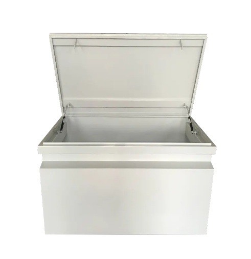 Quality White Metal Steel Job Site Cabinet Tool Box with Hasp Lock System and Handles for sale