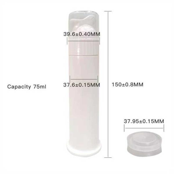 Quality Eco-Friendly 100ml PP Plastic Airless Toothpaste Pump Customizable for sale