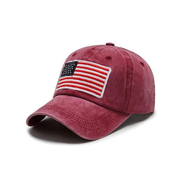 Quality Trucker Curved Brim Six Panel Dad Cap Embroidered USA Logo for sale
