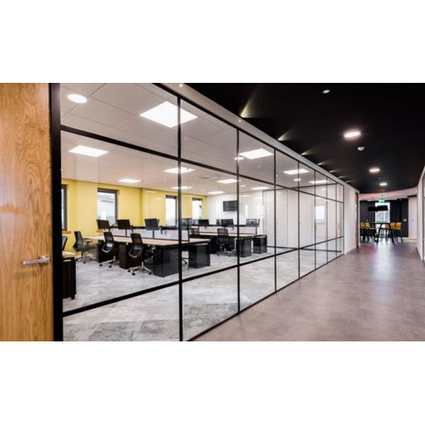Quality Modern Aluminum Glass Frame fixed Wall Cool Office Partitions for sale